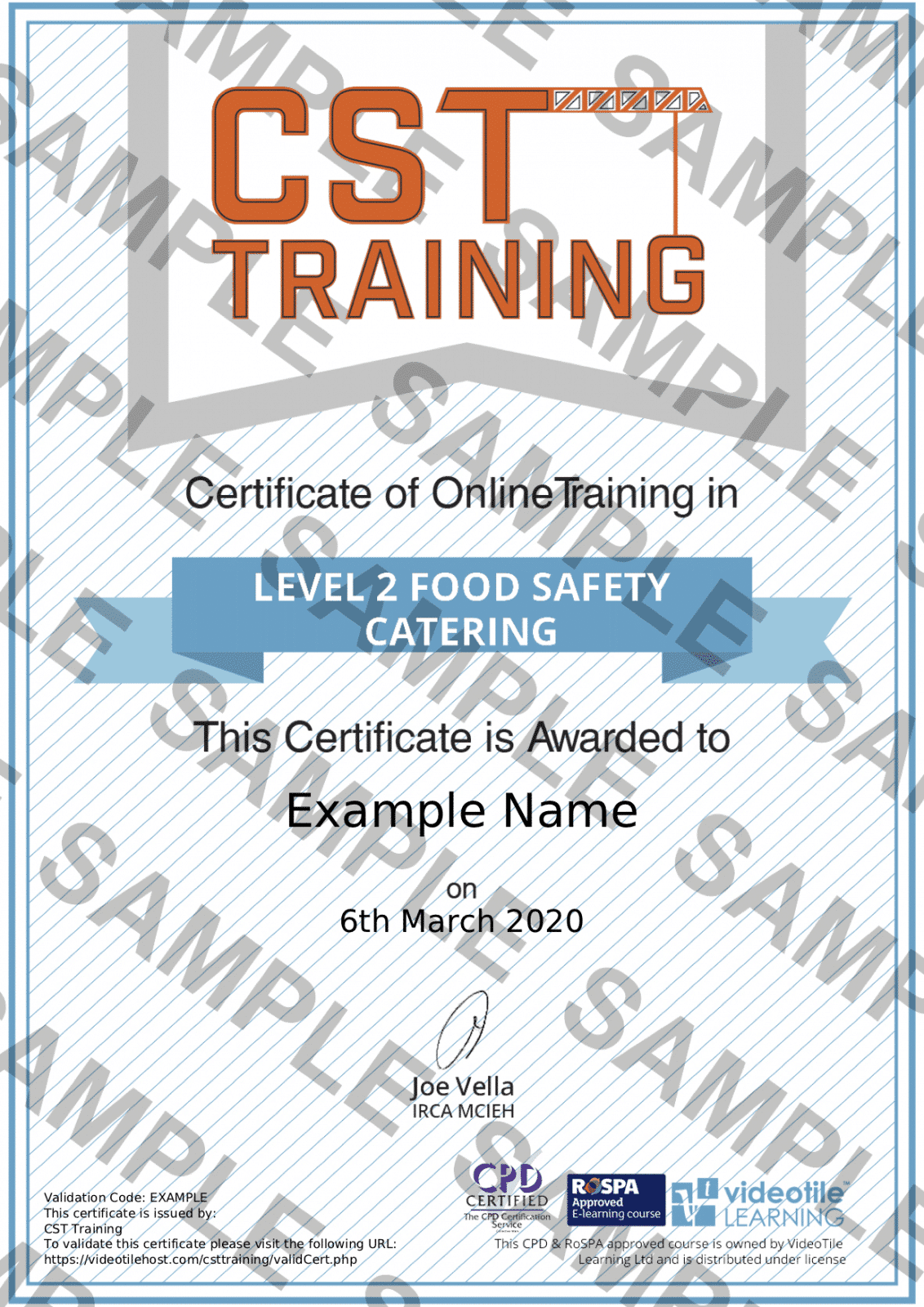 Level 2 Food Safety - Catering - CST Training
